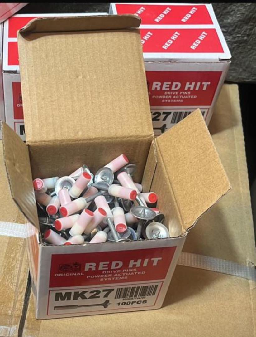 میخ چاشنی دار 27 میلی متر ردهیت RED HIT بسته 100 عددی | آی آر ابزار