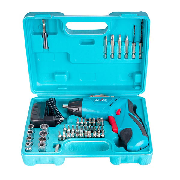 کیت پیچ گوشتی شارژی لیتیوم 4.8 ولت 46 پارچه آلور AV-2040 | آی آر ابزار